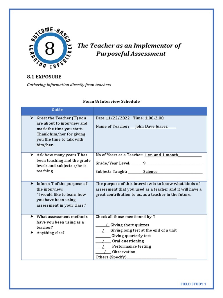 Episode 8 FS1 | PDF | Educational Assessment | Teaching Method