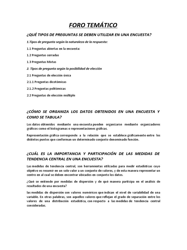 Foro Temático - Robert Veli Alfaro | PDF | Distribución normal ...