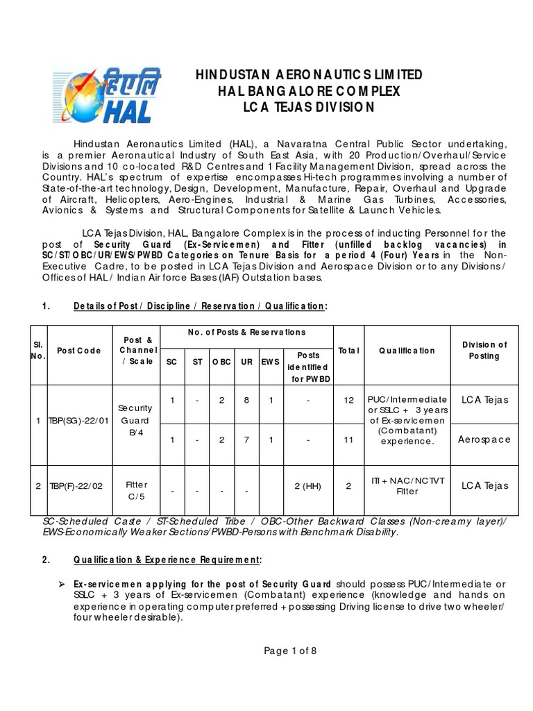 hal-detailed-advertisment | PDF | Identity Document