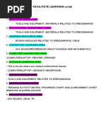 FACILITATE LEARNING SESSION-script | PDF | Educational Assessment ...