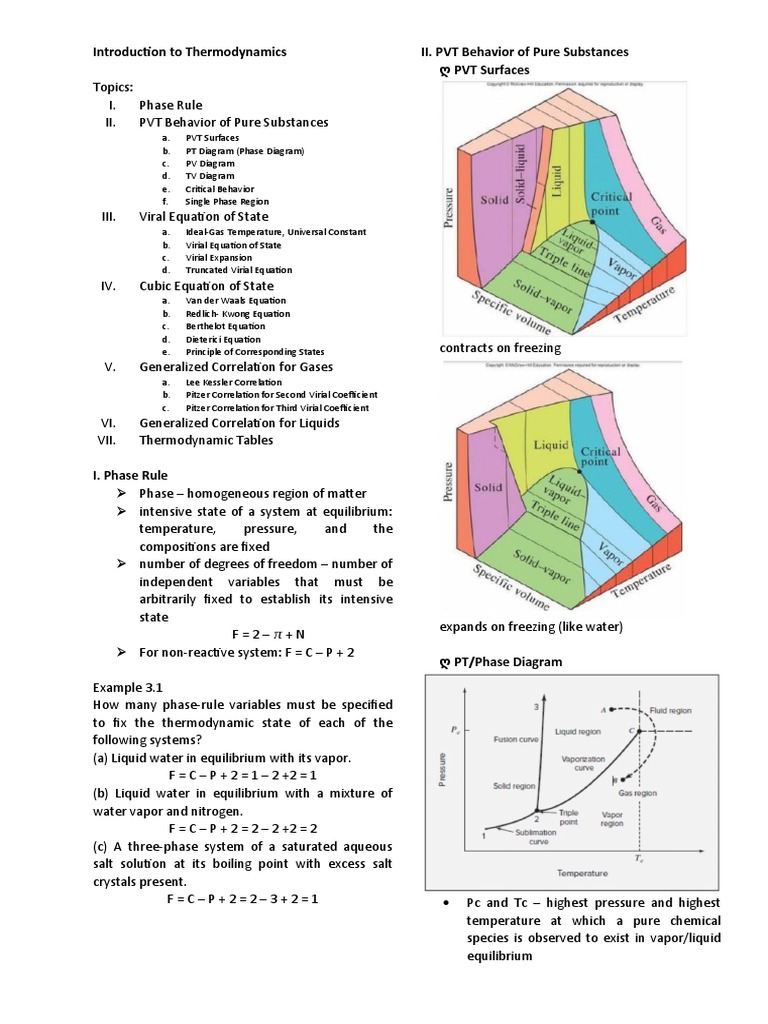Thermodynamics: Phase Rule & Equations | PDF | Phase Rule | Phase (Matter)