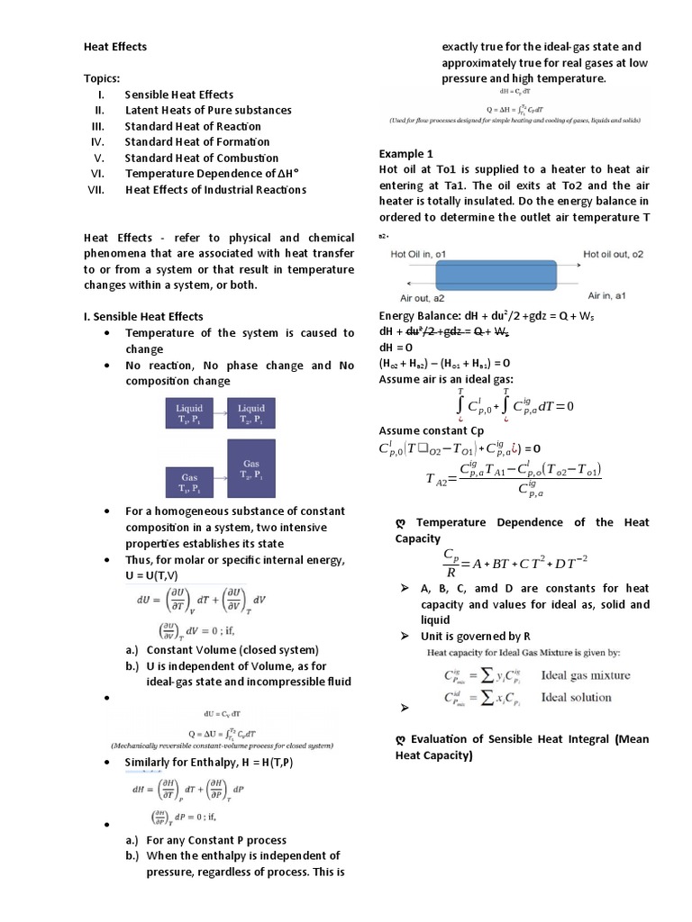 Lec4 - Heat Effects | Download Free PDF | Physical Sciences | Thermodynamic Properties