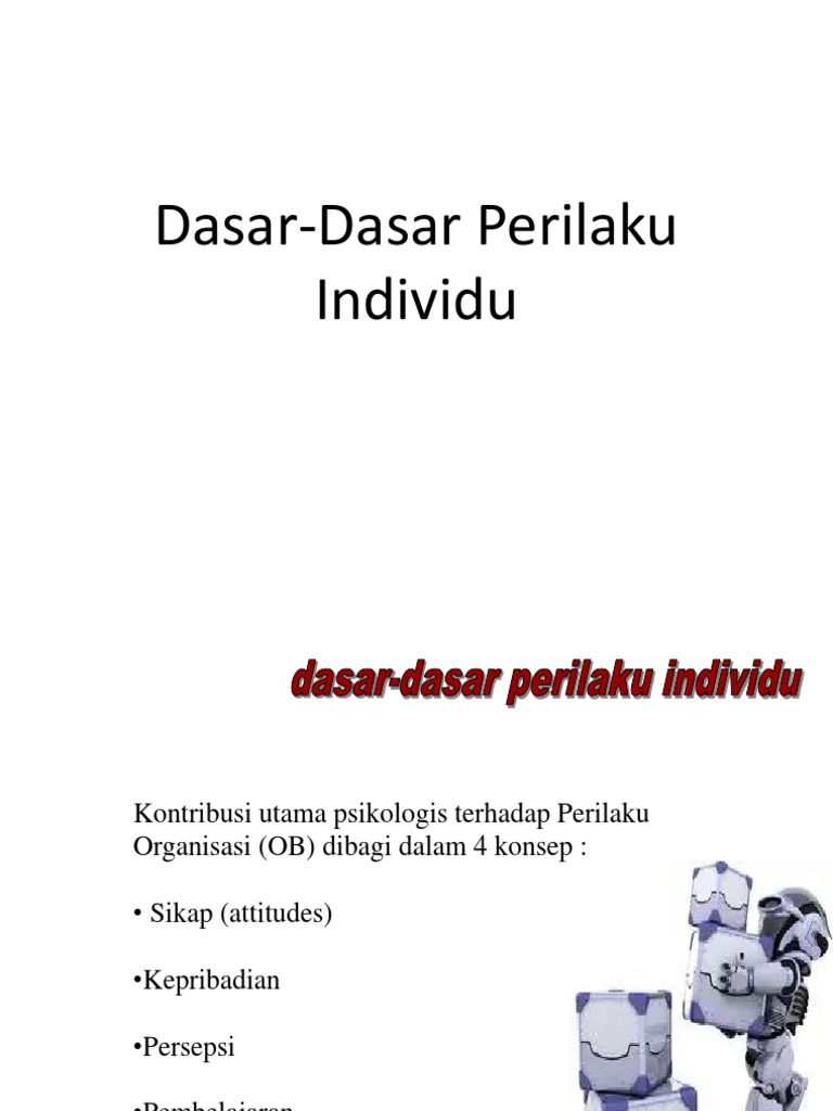Pertemuan 1,2, Dasar-Dasar Perilaku Individu | PDF