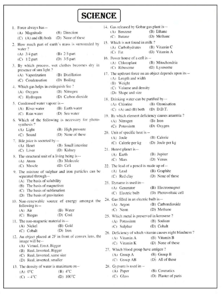 RMS Cet Mock#006 For 9TH Class | PDF