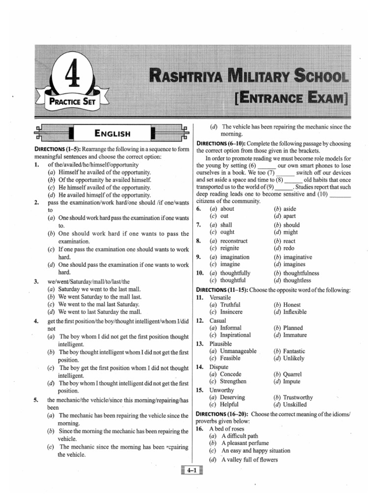 Rms Cet Mock#004 (Lakshya Academy) | PDF