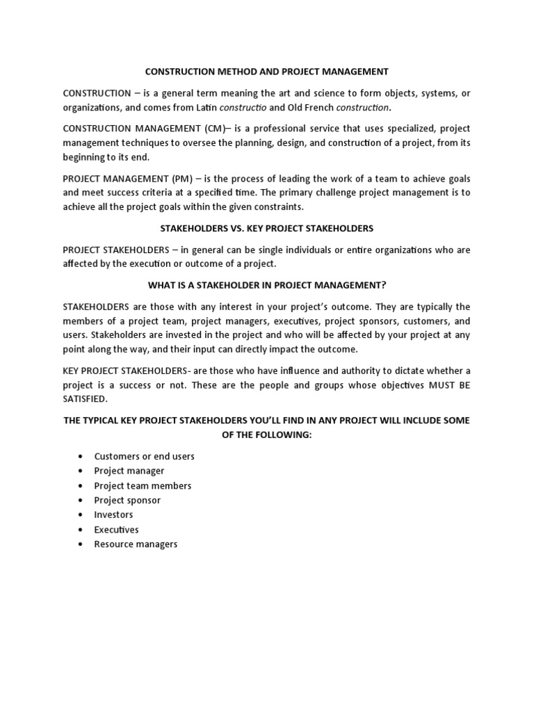 CMPM 1 | PDF | General Contractor | Project Management