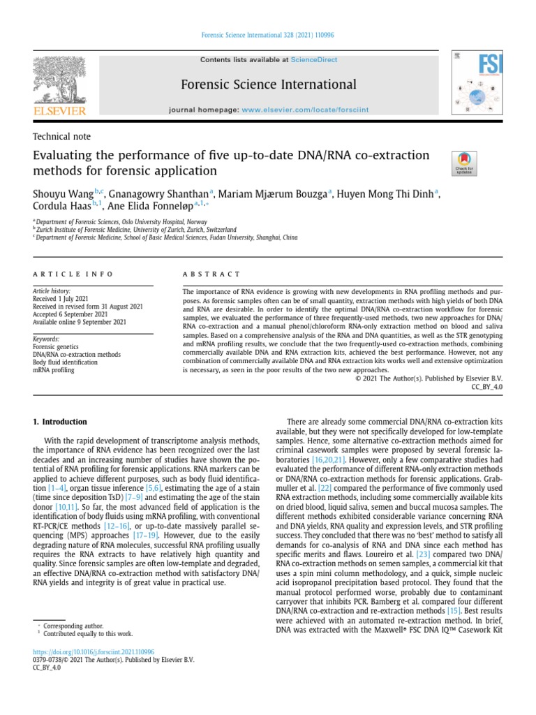 Dna Rna Forensic | PDF | Polymerase Chain Reaction | Dna Profiling
