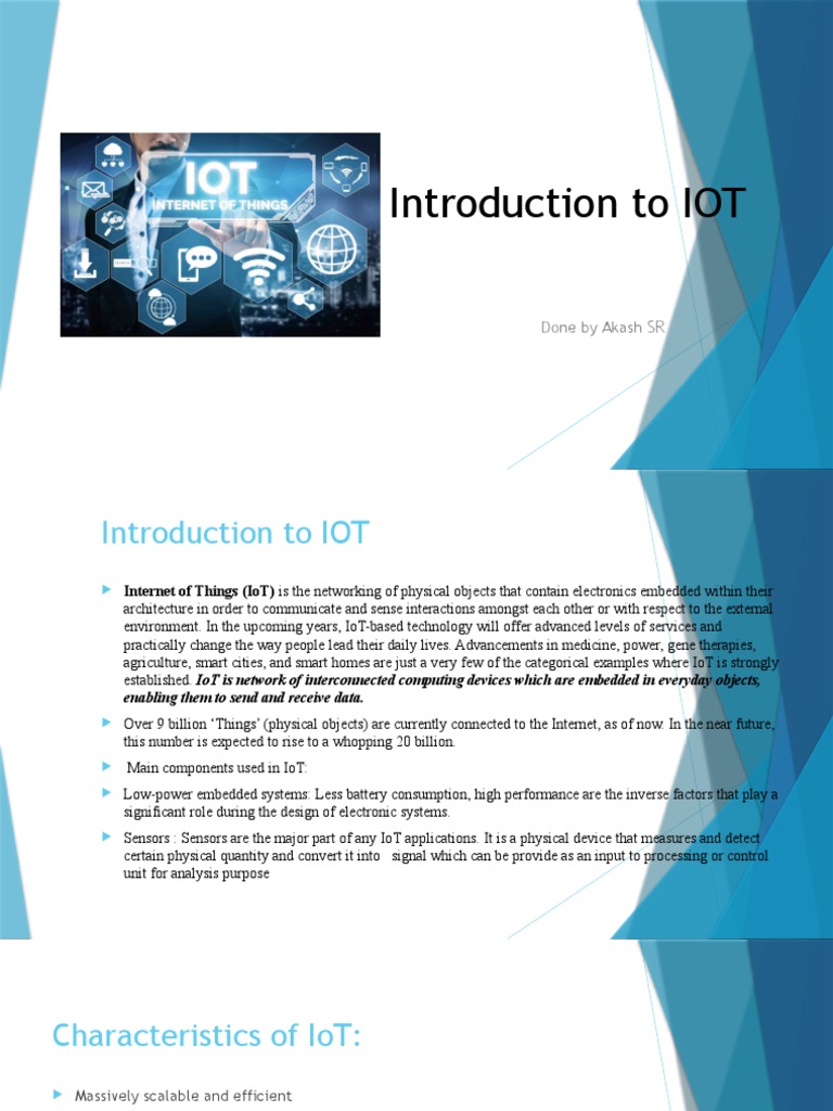 Introduction To IOT | PDF | Internet Of Things | Sensor