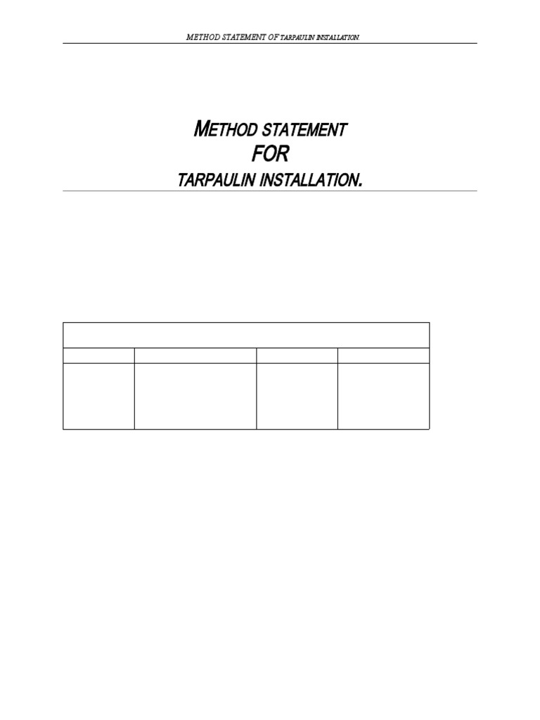 Tarpaulin Installation MS | PDF | Occupational Safety And Health | Elevator