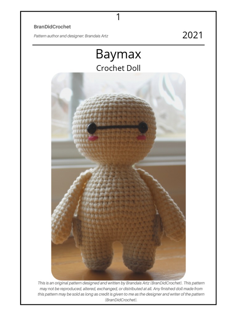 Baymax Crochet Pattern Eng | Download Free PDF | Crochet | Decorative Arts