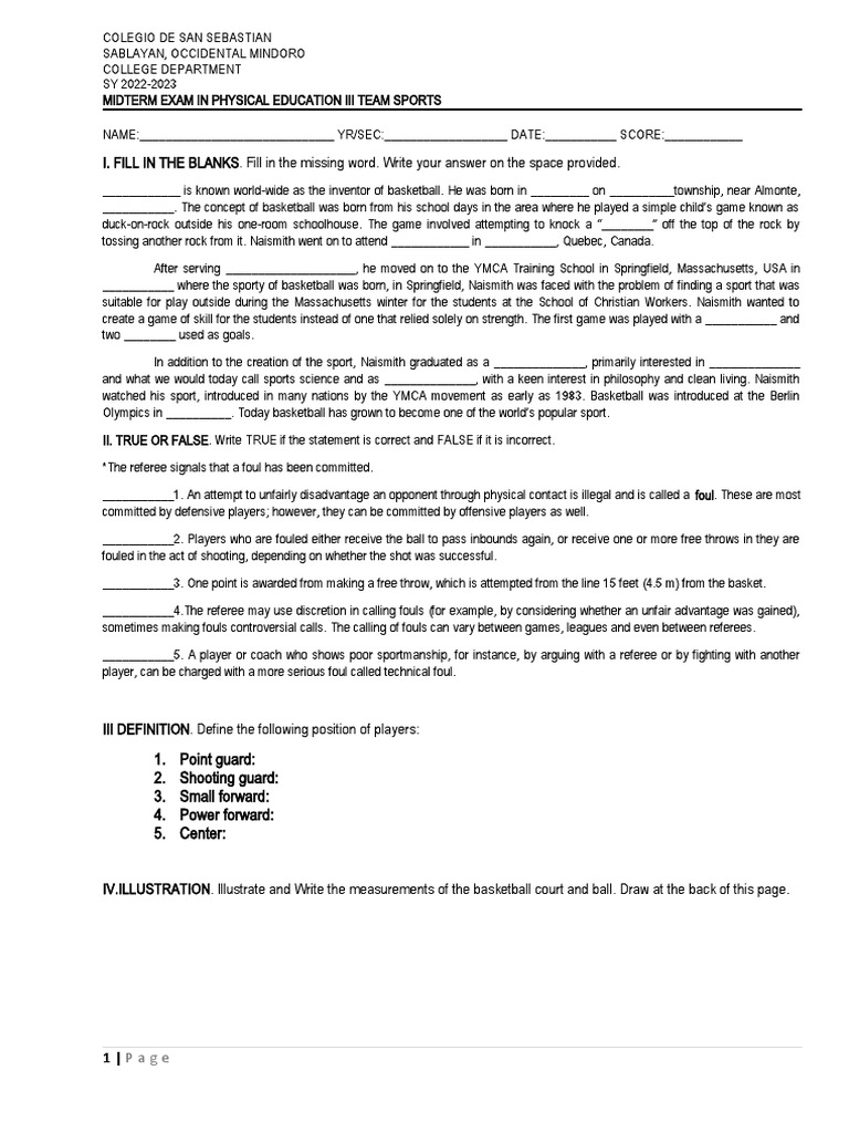 PE-3-MIDTERM FHHGH | PDF | Sports | Team Sports