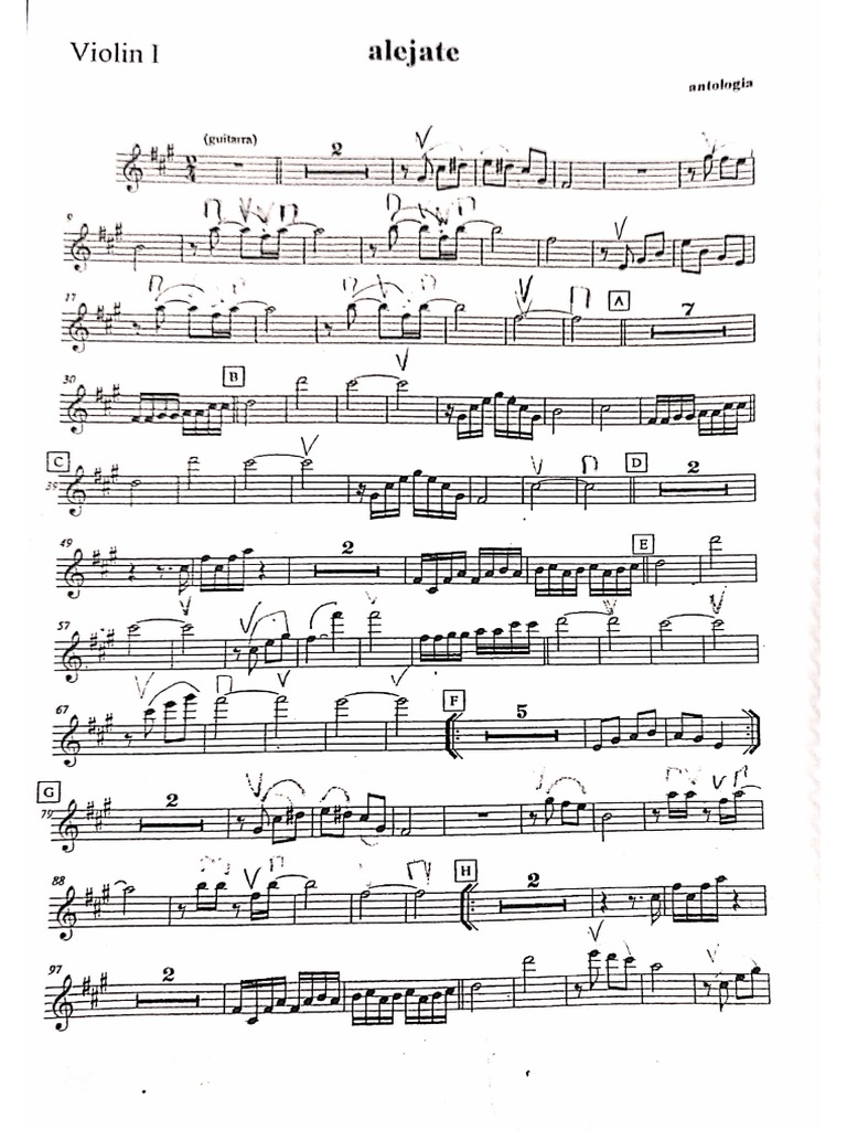 Antologia - Alejate Violin I | PDF