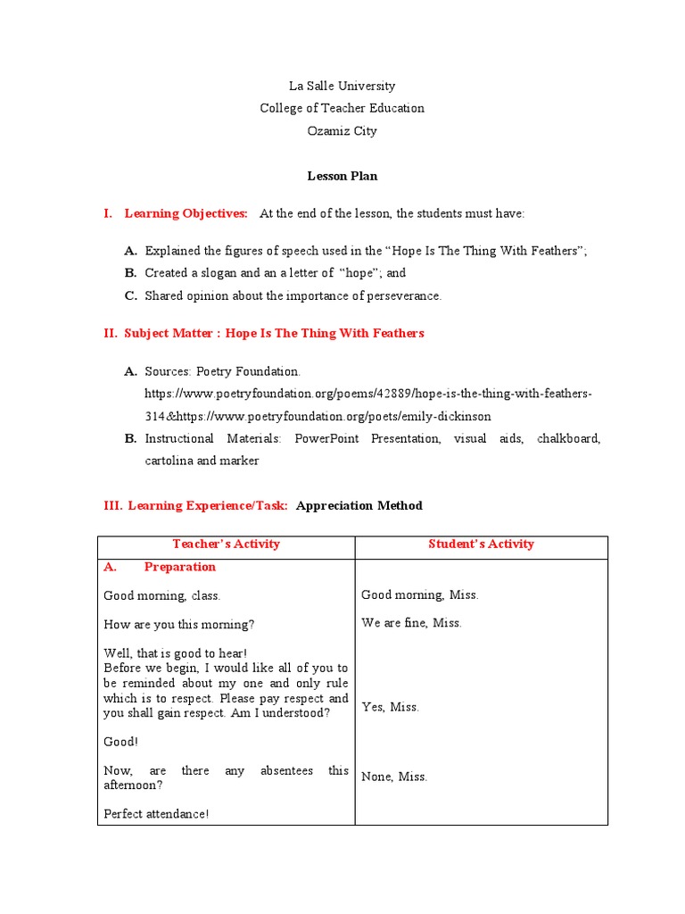 Hope Is The Thing With Feathers | PDF | Emily Dickinson | Poetry