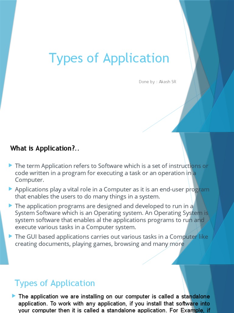 Types of Application | PDF