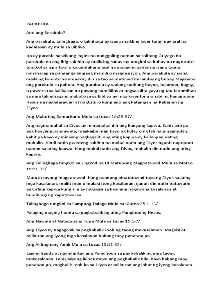 PARABULA | PDF