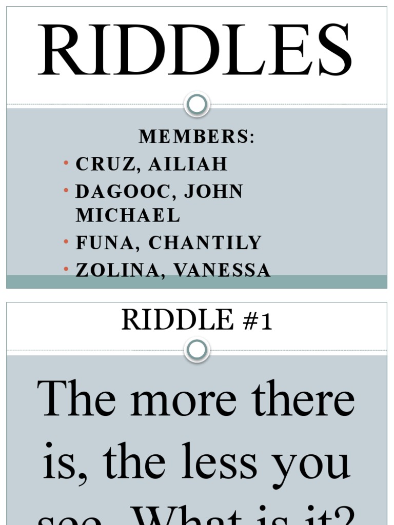 Riddles and Proverbs | PDF