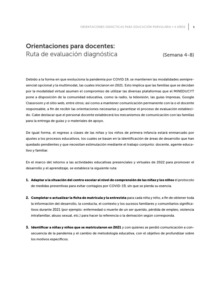 Parvularia 5 s3 BN | PDF | Evaluación | Aprendizaje