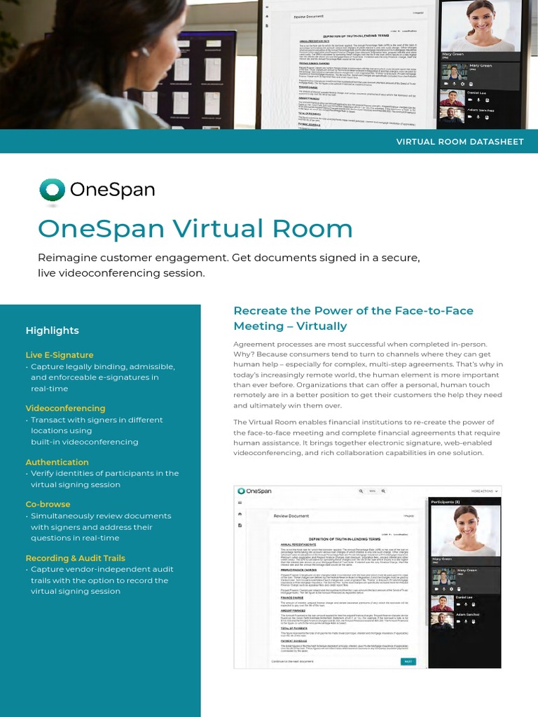 Onespan Sign Virtual Room | Download Free PDF | Authentication ...