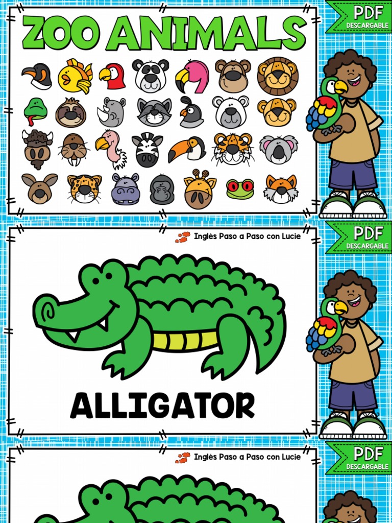 Animales del Zoológico en Inglés | PDF