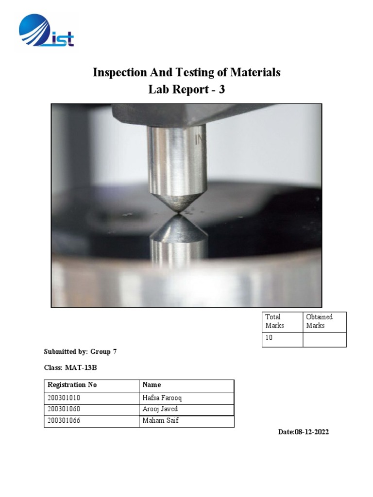 Lab 3 (I&T) | PDF | Hardness | Heat Treating