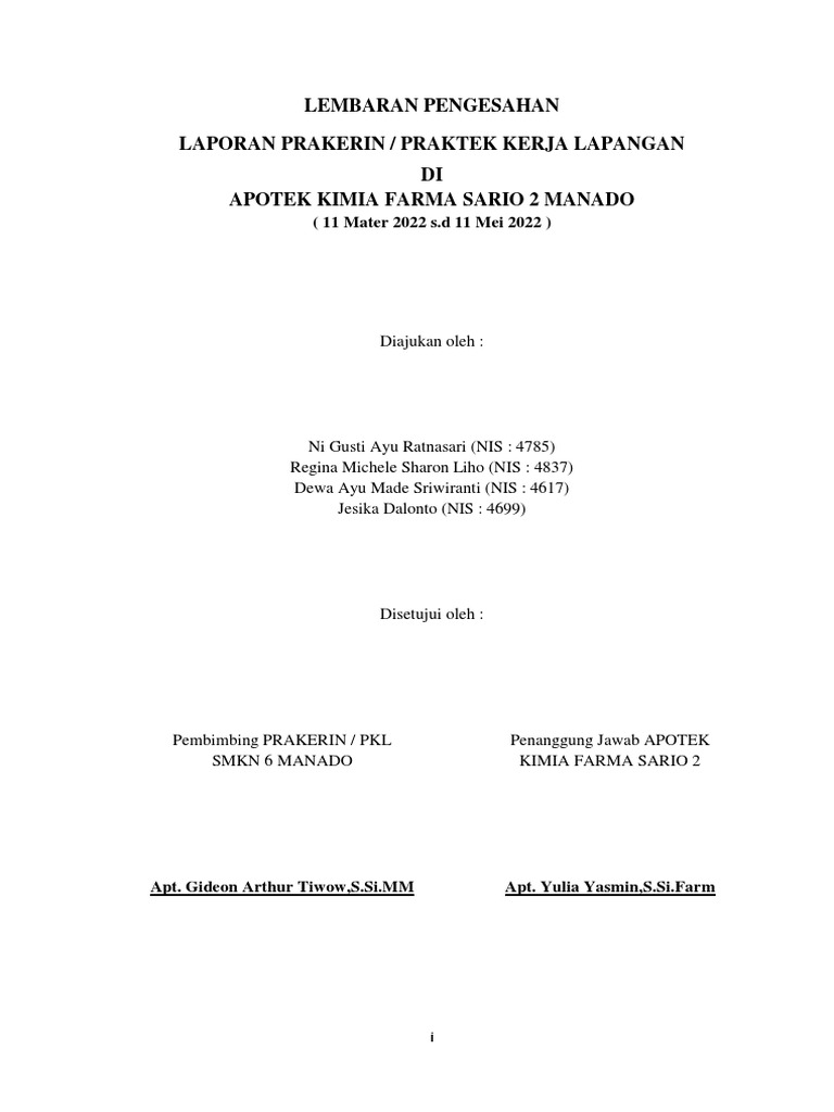 Lembaran Pengesahan | PDF