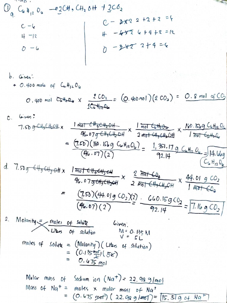 Act. 3 Chemistry | PDF | Mole (Unit) | International System Of Units