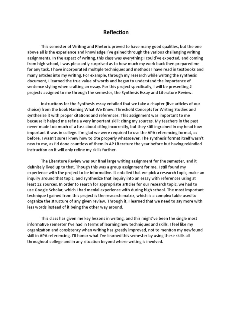 Reflection Engl | PDF | Essays | Communication