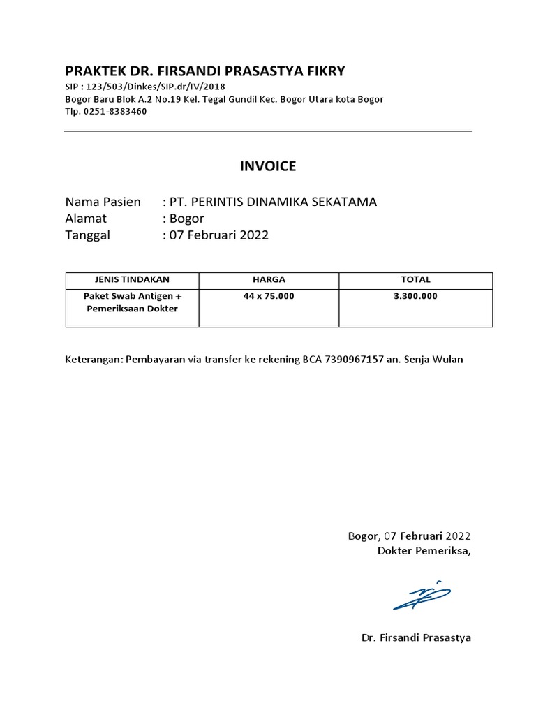 Invoice (Lunas) | PDF