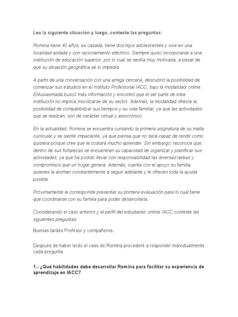 Desarrollo de Habilidades para El Aprendizaje Semana 1 | PDF ...