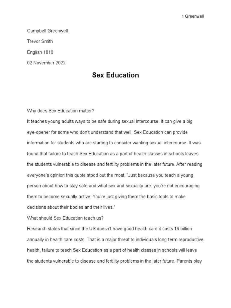Revised Viewpoint Synthesis Pdf Sex Education Adolescence