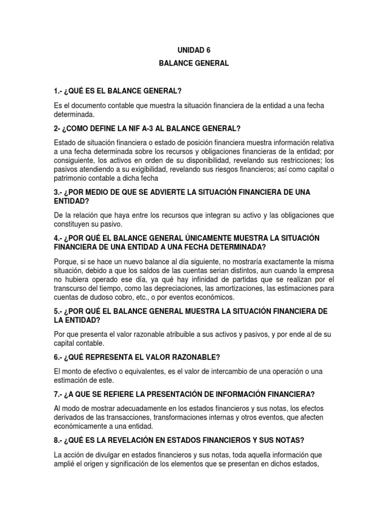 Análisis completo del Balance General: su definición, componentes ...