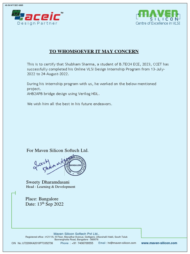 DI 23 Internship Letter Second Slot.-2 | PDF