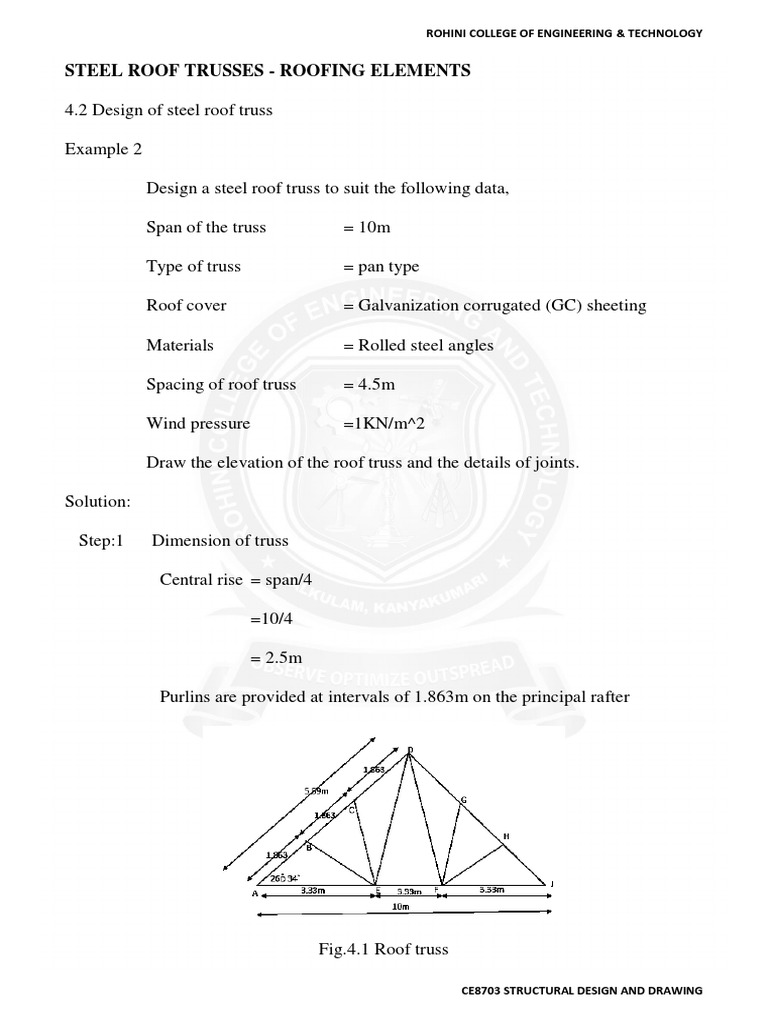 Rohini 84851395706 | PDF | Truss | Beam (Structure)
