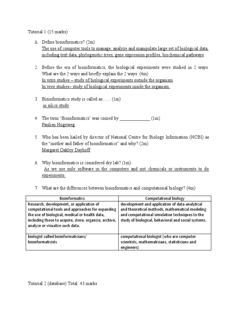 Bioinformatics Tutorial Pdf Sequence Alignment Phylogenetic Tree