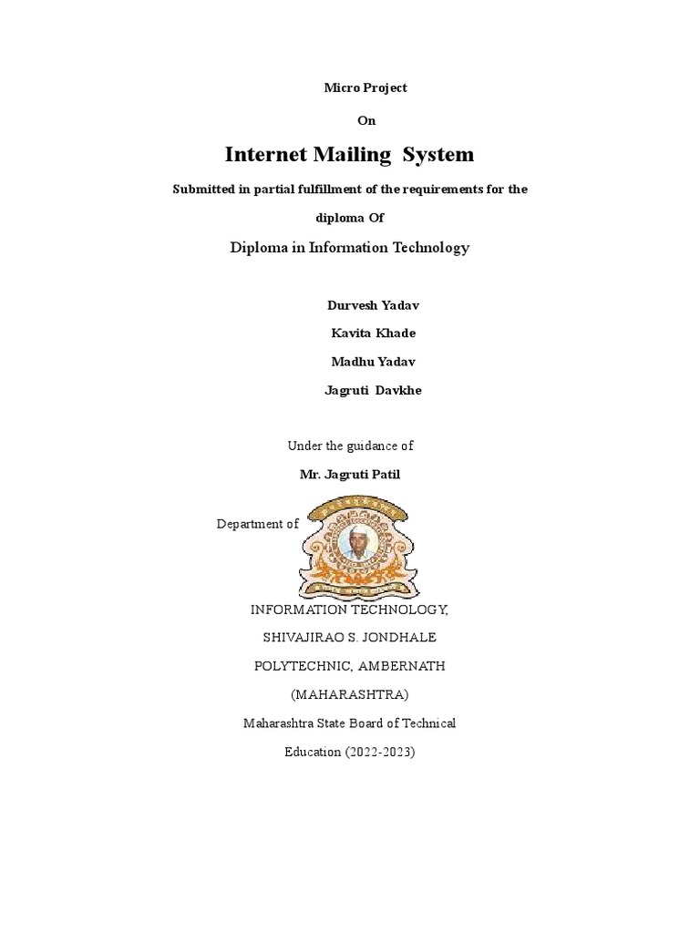 ACN - Micro Project - 5th Sem | PDF | World Wide Web | Internet & Web