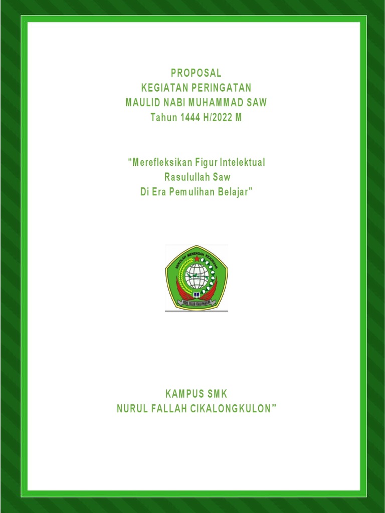 Proposal Maulid Nabi Muhammad SAW | PDF
