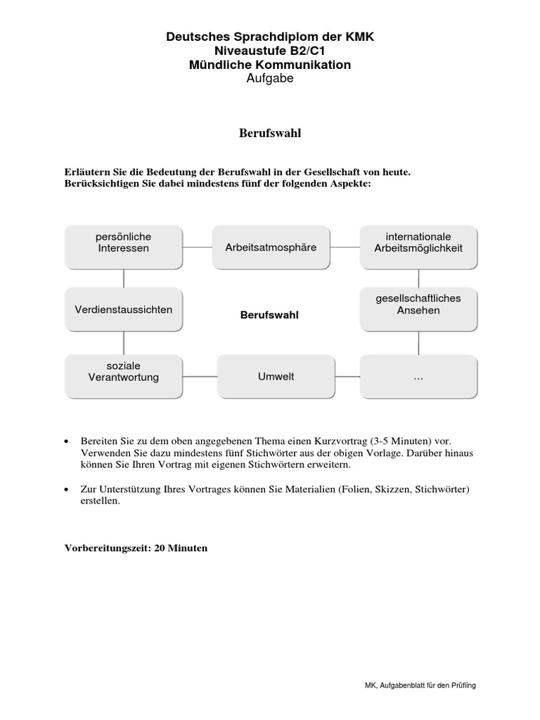 DSD II - MK - Berufswahl | PDF