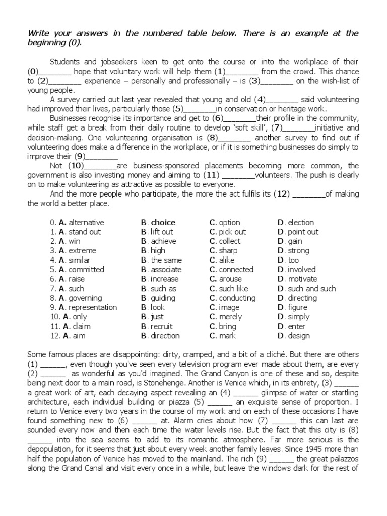 9th Gap - Fill March 10th | PDF | Volunteering | Common Cold