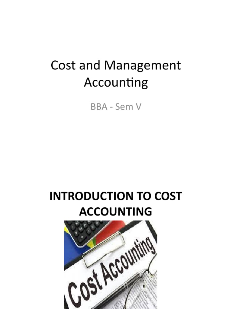 1 Cost Accounting | PDF | Cost Accounting | Accounting