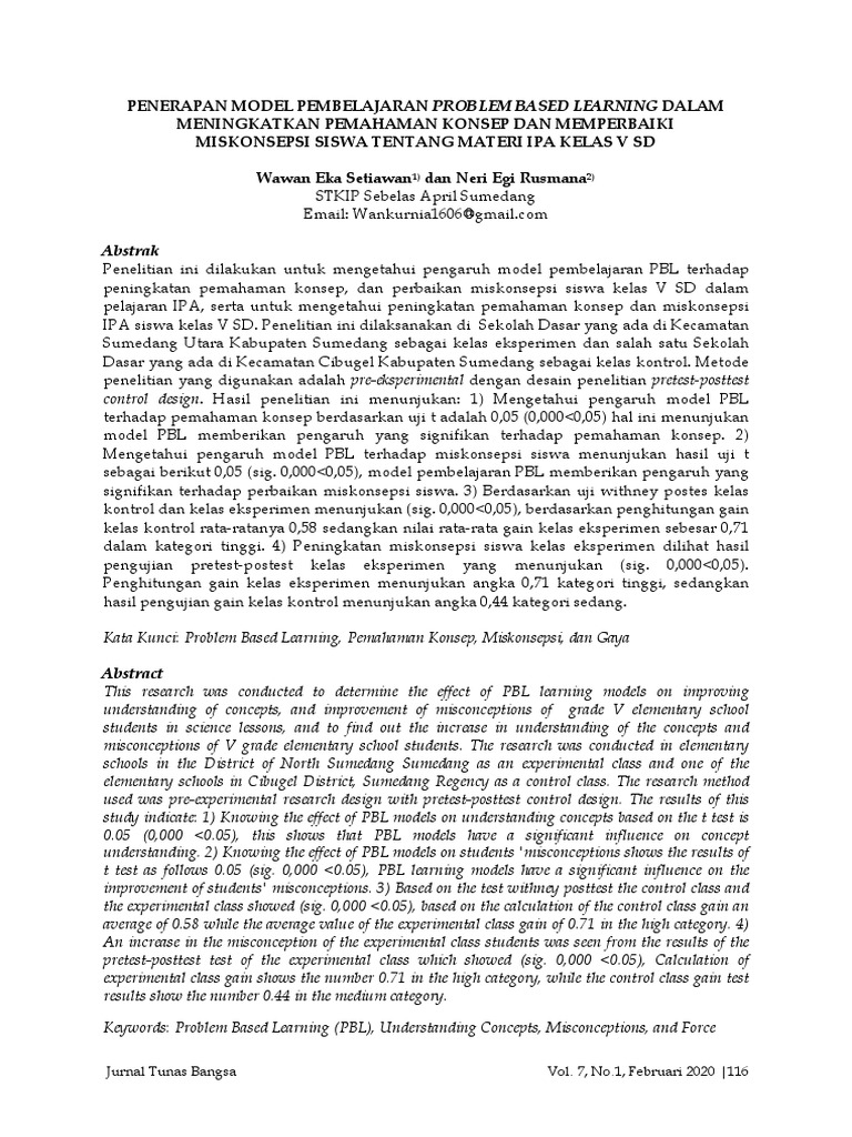 PBL Tingkatkan Pemahaman IPA SD | PDF