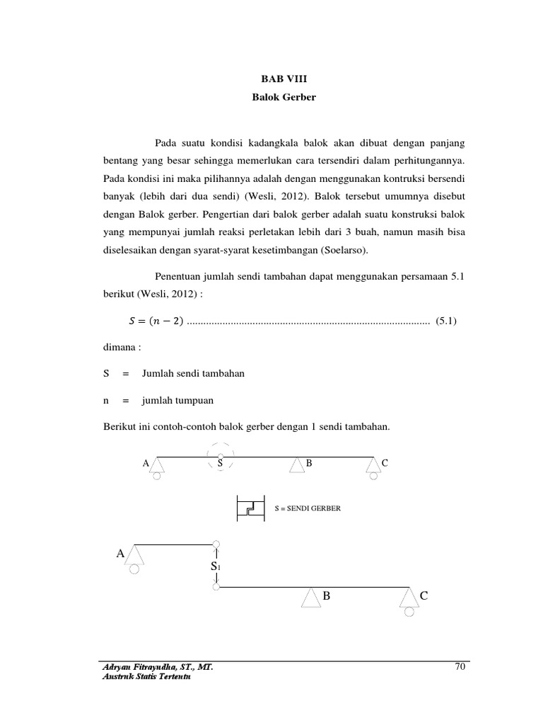 Materi Pertemuan VIII Balok-Gerber | PDF