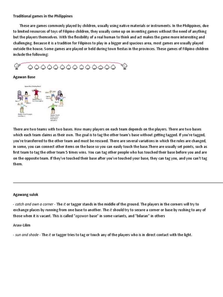 Traditional Filipino Children's Games | PDF