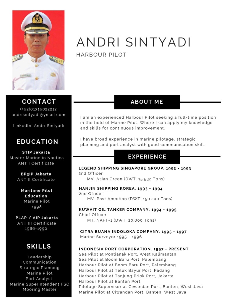 CV - Andri Sintyadi | PDF | Maritime Pilot | Shipping