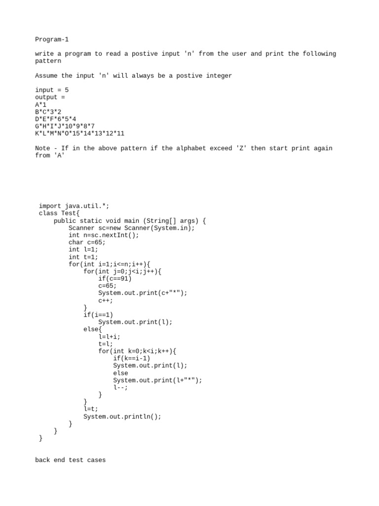 Java Programs | PDF | Notation | Computer Programming