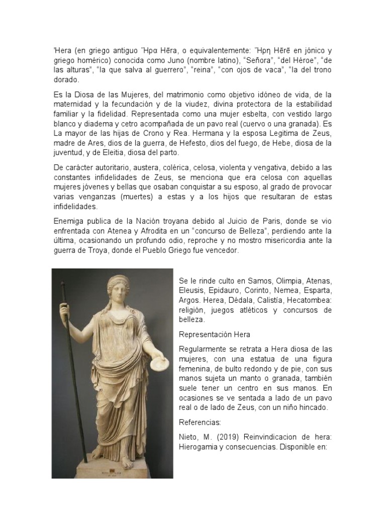 Hera | PDF | Hera | Mitología