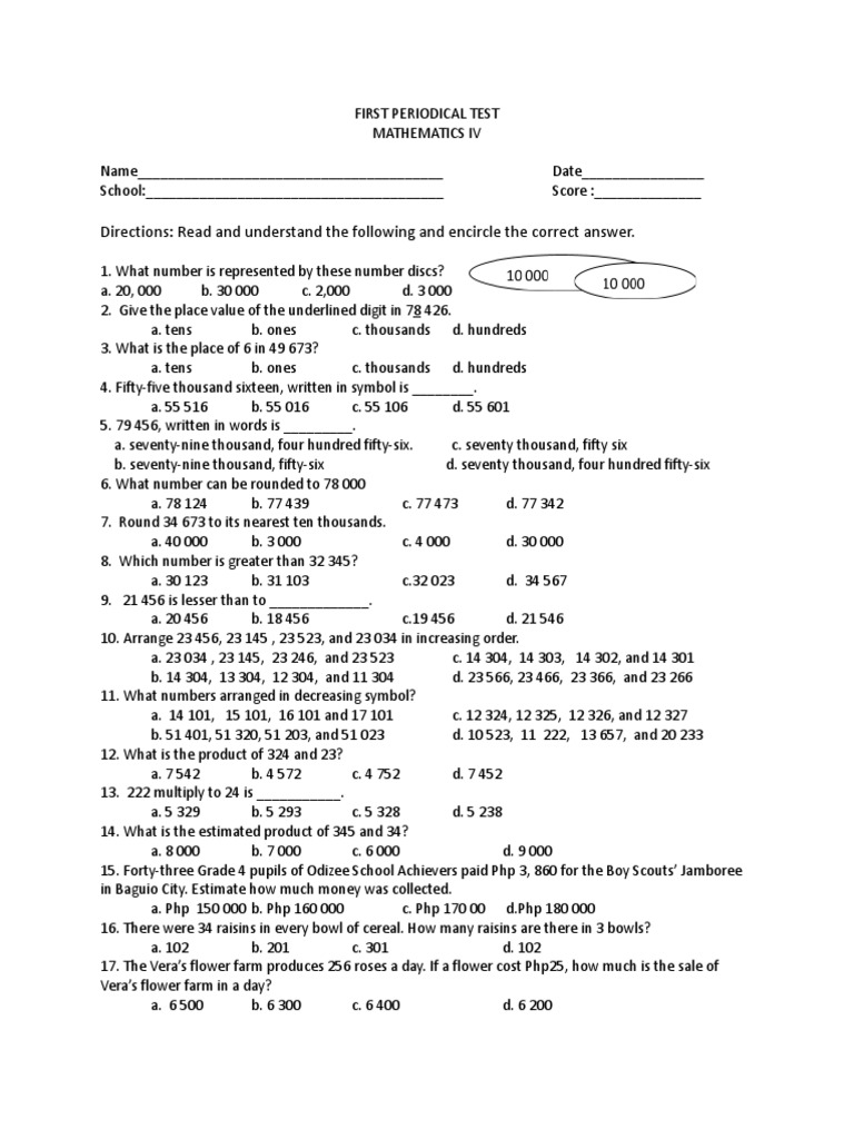 PT - Math 4 - Q1 | PDF