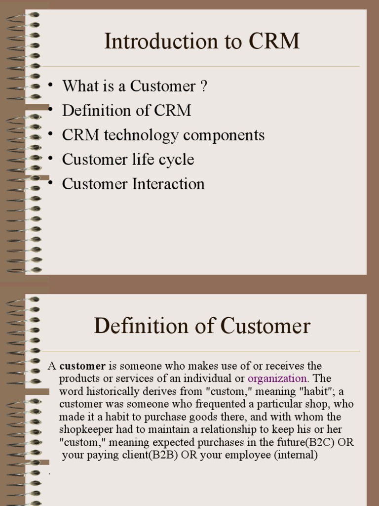 Introduction To CRM | PDF | Customer Relationship Management | Business ...