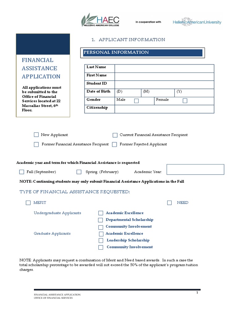 Financial Aid Application Guide | PDF | Expense | Taxes