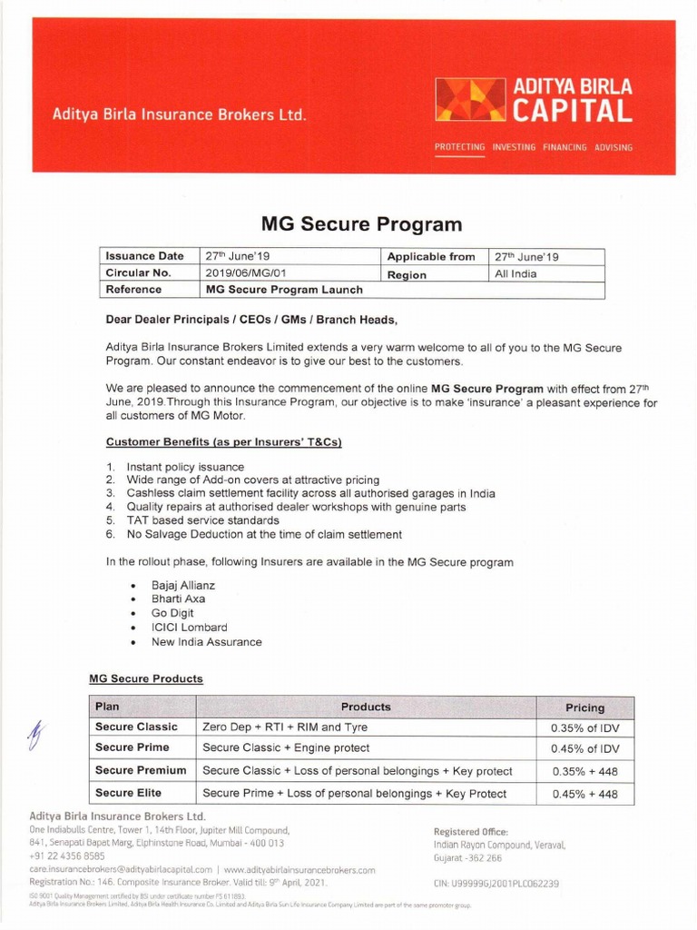 MG Seure Program | PDF