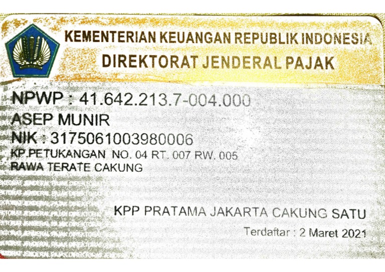 NPWP 3 | PDF